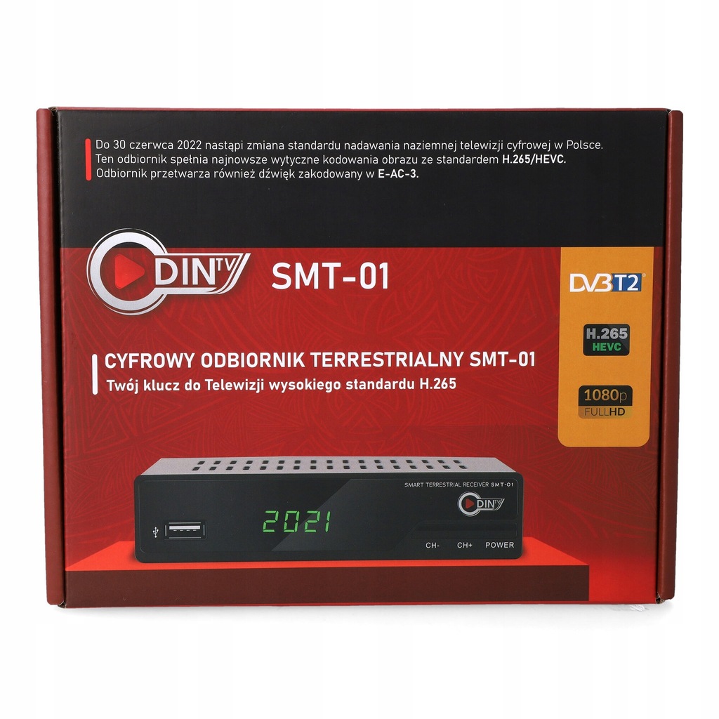 Tuner DVB-T2 dekoder TV naziemnej HDMI Odin SMT-01 - 10983279831 ...