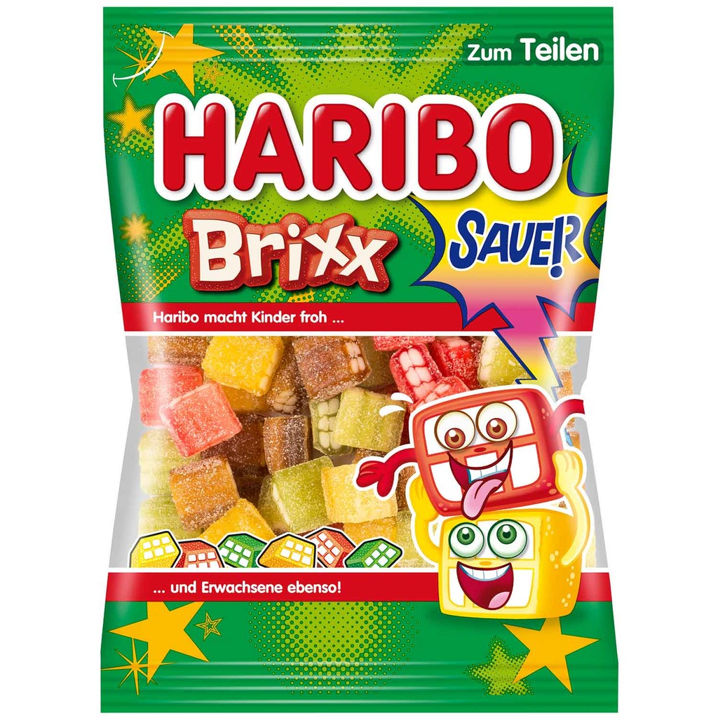 Haribo Brixx Sauer żelki kwaśne kostki 200g DE - 12040923336 ...