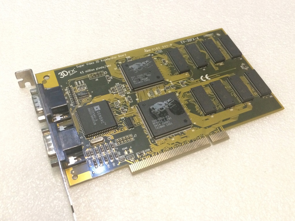 3Dfx VOODOO 1 GRAPHICS CARD EV-3DFX-4 4MB VGA PCI - 8214921515 ...