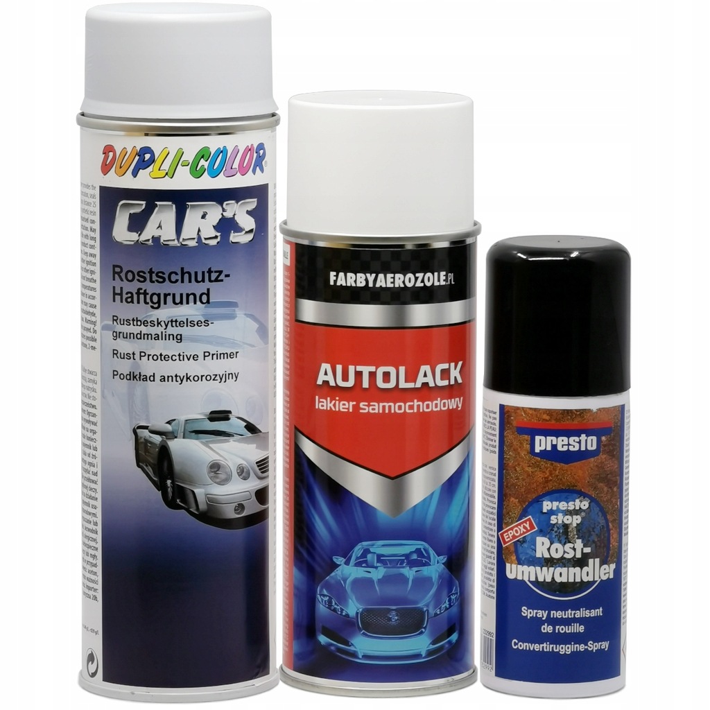 VW T4 R902 BIAŁY ZESTAW LAKIERÓW SPRAY NA RDZĘ - 10117346315 ...