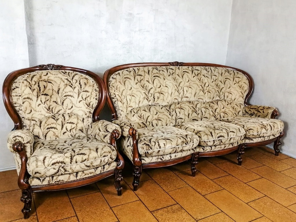 Meble Salon Ludwik Sofa Fotel Gobelin Unikat Wzór - 9794767122 ...