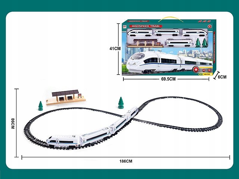 Kolejka na baterie tor ósemka pociąg lokomotywa - 12984135375 - oficjalne archiwum Allegro