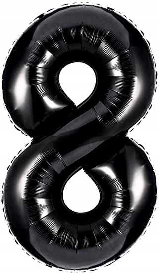 CYFRA 8 BALON 80 cm CZARNA URODZINY - 12903172320 - oficjalne archiwum ...