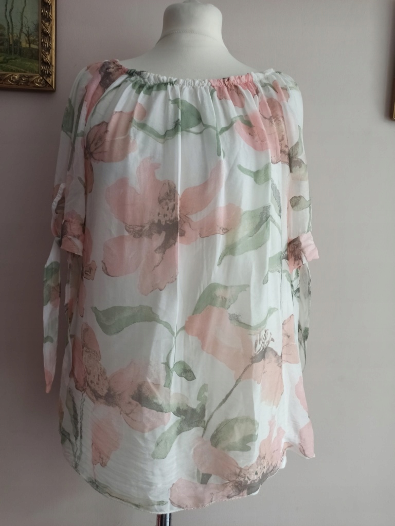 ALICE RINALDI BLUZKA z jedwabiem na dzianinie 38 - 14076346268 ...