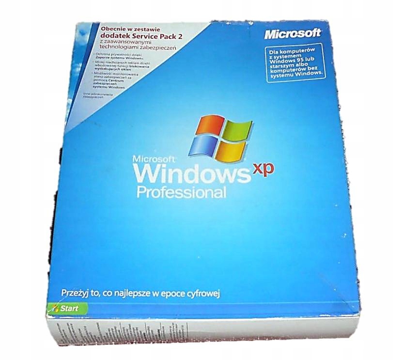 ORYGINALNY Windows XP Professional SP2 BOX POLSKI - 9702504582 ...