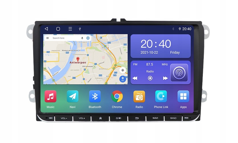 RADIO 2DIN VW MULTIVAN TRANSPORTER ANDROID CARPLAY - 12055050109 - oficjalne archiwum Allegro