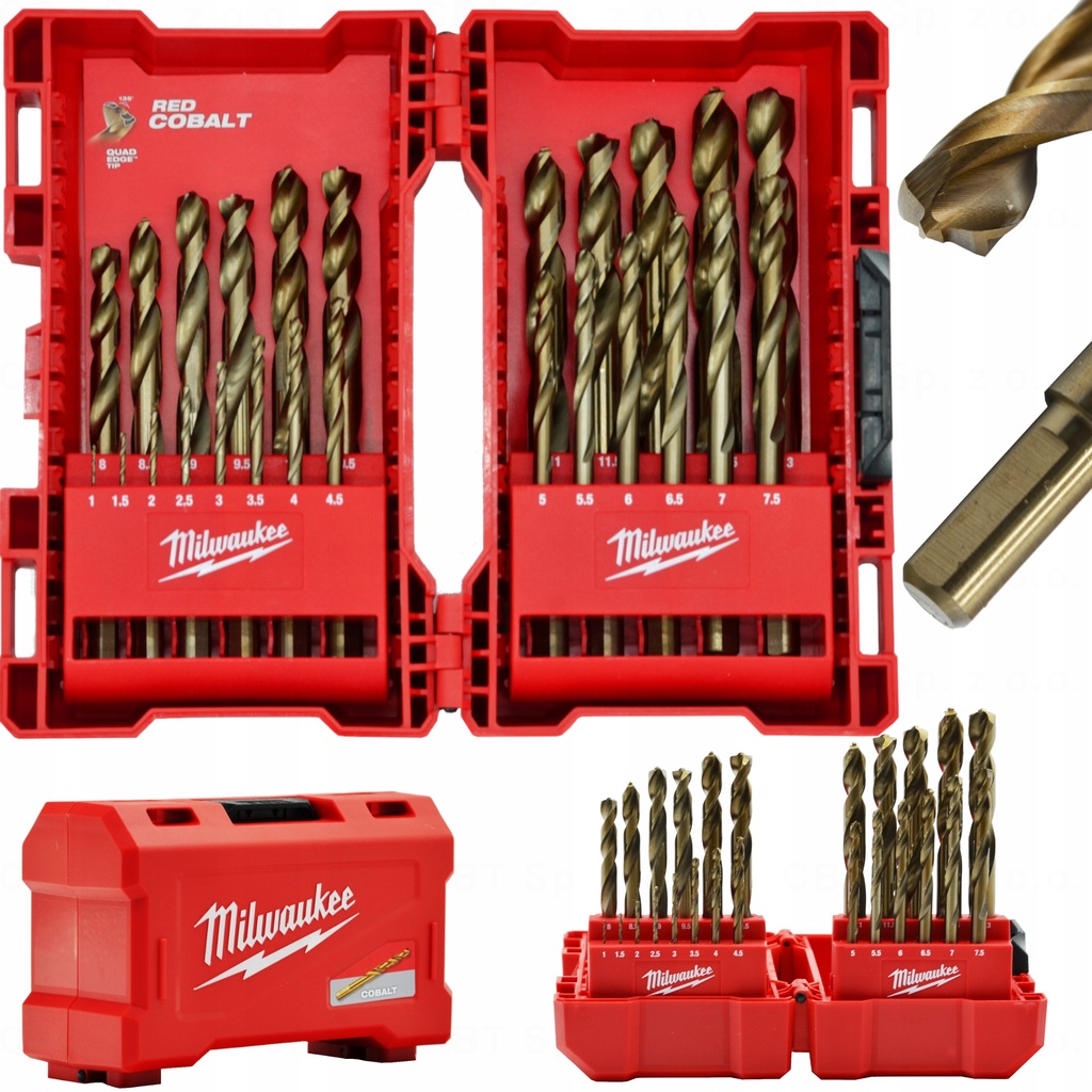 MILWAUKEE WIERTŁA DO METALU HSS-G 1-13MM 25SZT - 11803899726 ...