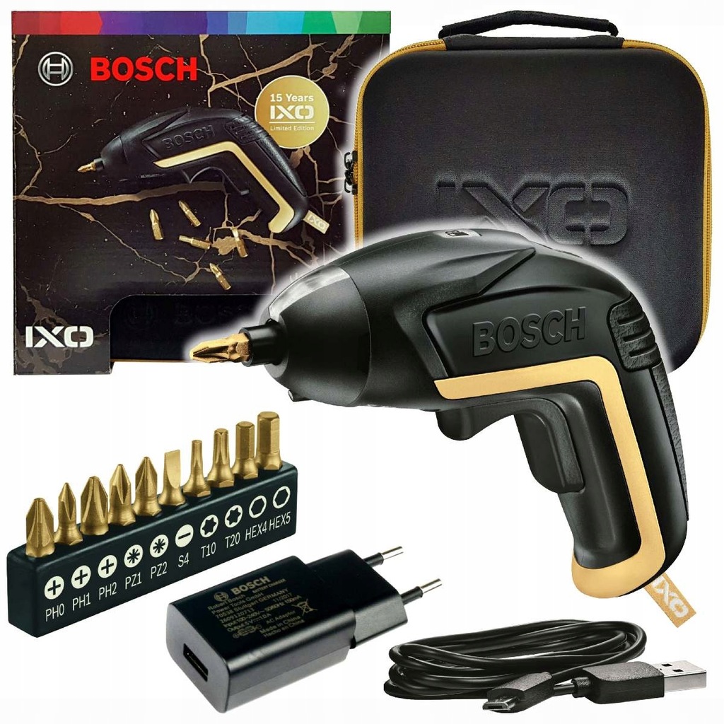WKRĘTARKA IXO 5 GOLD BOSCH + 10 BITÓW + TORBA - 8022793963 - oficjalne ...