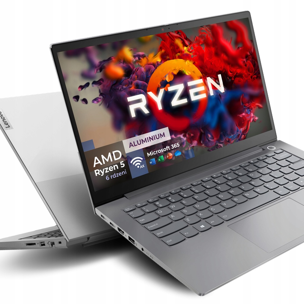 PRO series!| Aluminiowy Lenovo THINKBOOK 14 AMD Ryzen 5! NVMe | W11 ...