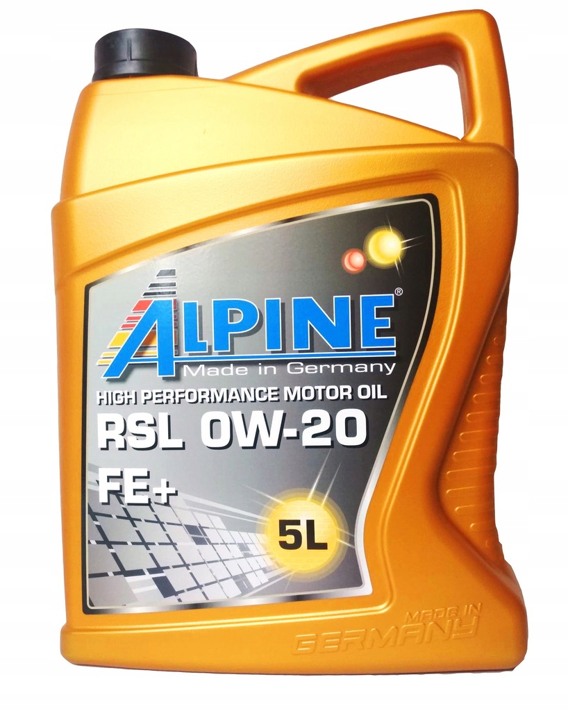 OLEJ SILNIKOWY ALPINE 0W20 5L FE+ MADE IN GERMANY - 12880793528 ...