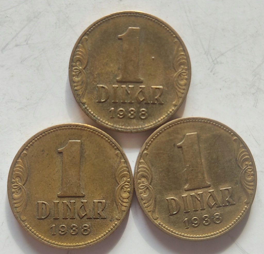 moneta Jugosławia 1 dinary 1938 - 14424664131 - oficjalne archiwum Allegro