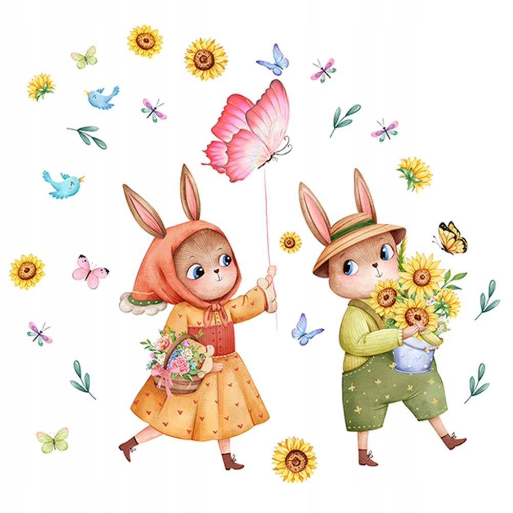 RABBIT WALL STICKER WINDOW DECAL TODDLER DECOR - 14225702337 ...