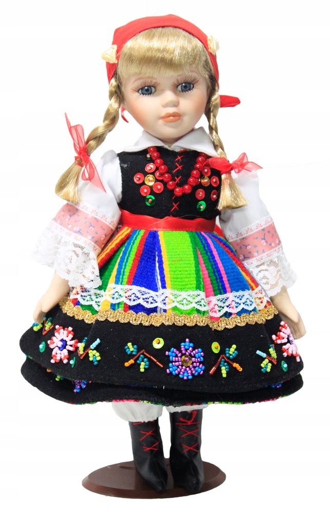 Lalka Regionalna Łowicz Łowiczanka Porcelanowa - 10205661092 ...