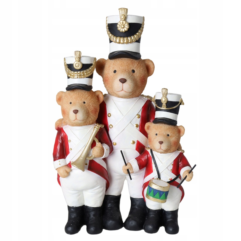 Figurka trzy misie, świąteczna figurka misie żołnierzyki, magia świąt ...