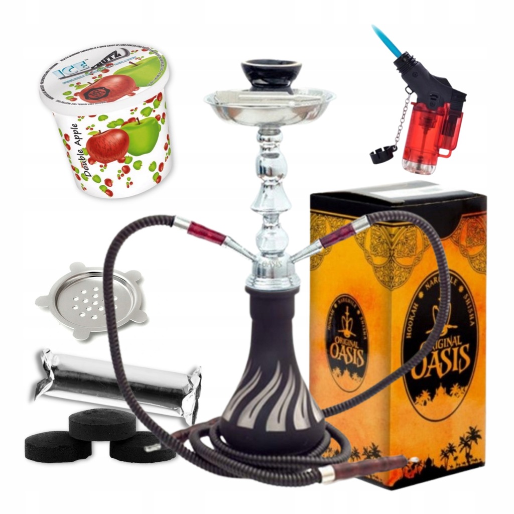 SHISHA SZISZA FAJKA WODNA 2 węże + SUPER ZESTAW - 11716975135 ...