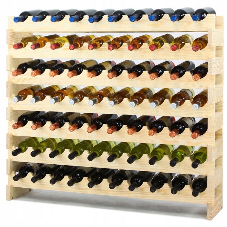 Stojak na wino drewniany regał na wino półka na wino JAK KLOCKI 70but EKO - 14756649767 ...