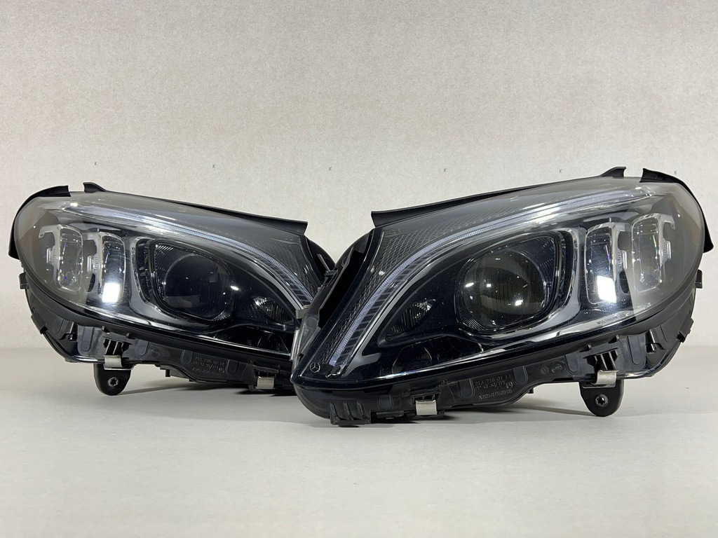 MERCEDES W205 LIFT FULL LED LAMPA LEWA PRAWA PRZÓD MULTIBEAM KOMPLET ...