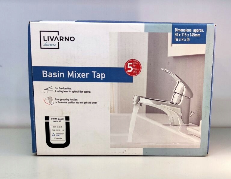 BATERIA LIVARNO BASIN MIXER TAP - 12792363230 - oficjalne archiwum Allegro