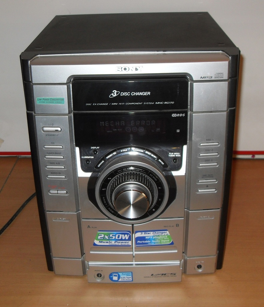 WIEŻA SONY HCD-RG170 RADIO + CD + 2X KASETA 2 X50W - 13417521015 ...
