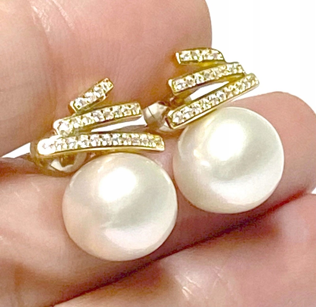 KOLCZYKI CENNE NATURALNE HODOWLANE PERLY EDISON PREMIMUM - 15457309498 ...