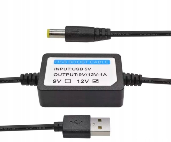 Przetwornica step-up USB 5V na 12V -DC 5,5/2,1mm - 12213307006 ...