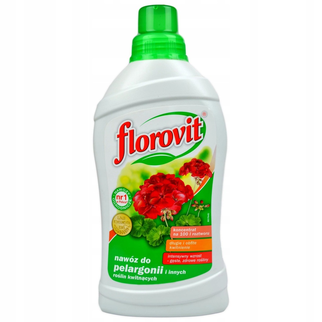 NAWÓZ DO PELARGONII ROŚLINY KWITNĄCE 1L FLOROVIT - 9705745537 - oficjalne archiwum Allegro