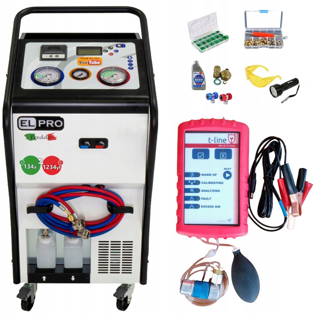 Stacja Klimatyzacji Freddo 1234yf + Analizator - 13486102607 - oficjalne archiwum Allegro