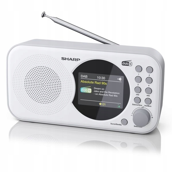 RADIO DAB FM SHARP DR-P320(WH) Białe - 10821052830 - oficjalne archiwum Allegro