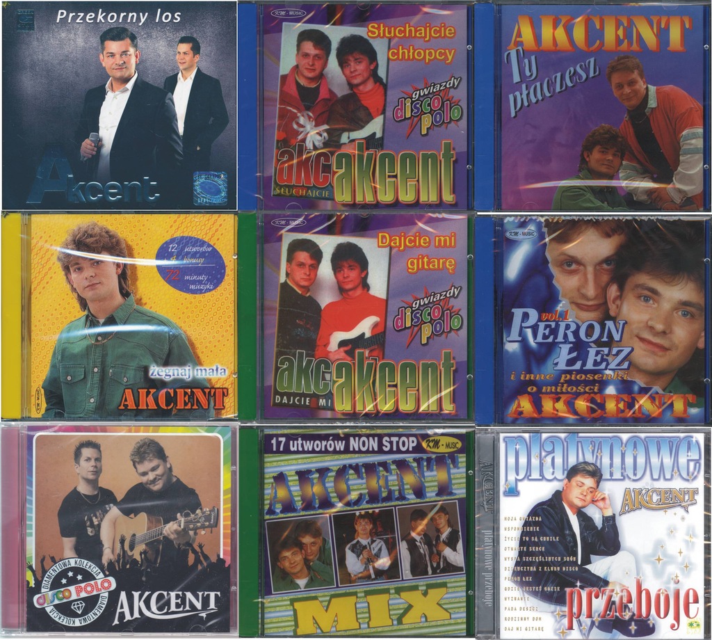 AKCENT Przekorny Los SAME HITY inne dostępne 9CD - 7469957023 - oficjalne archiwum Allegro