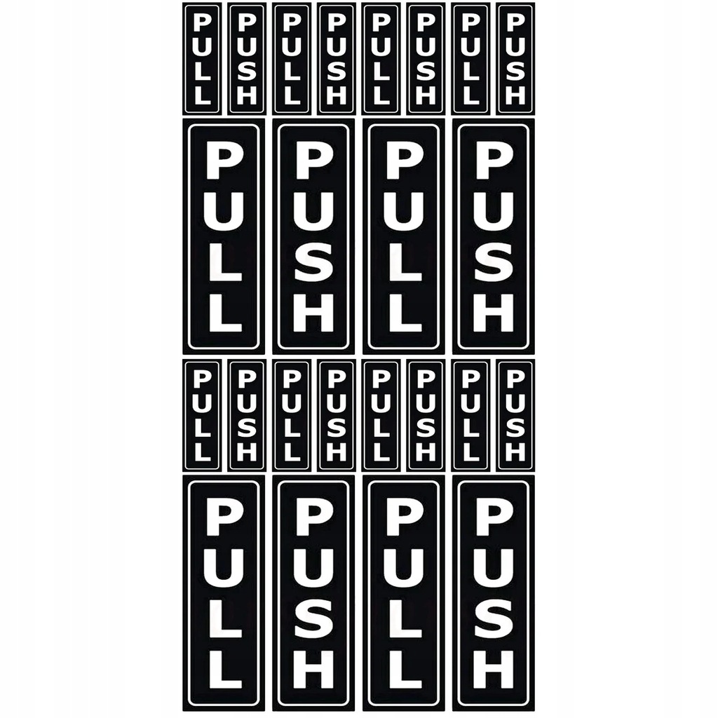 Pull Push Wall Adhesive Stickers Vinyl Sign Board - 13852306735 ...