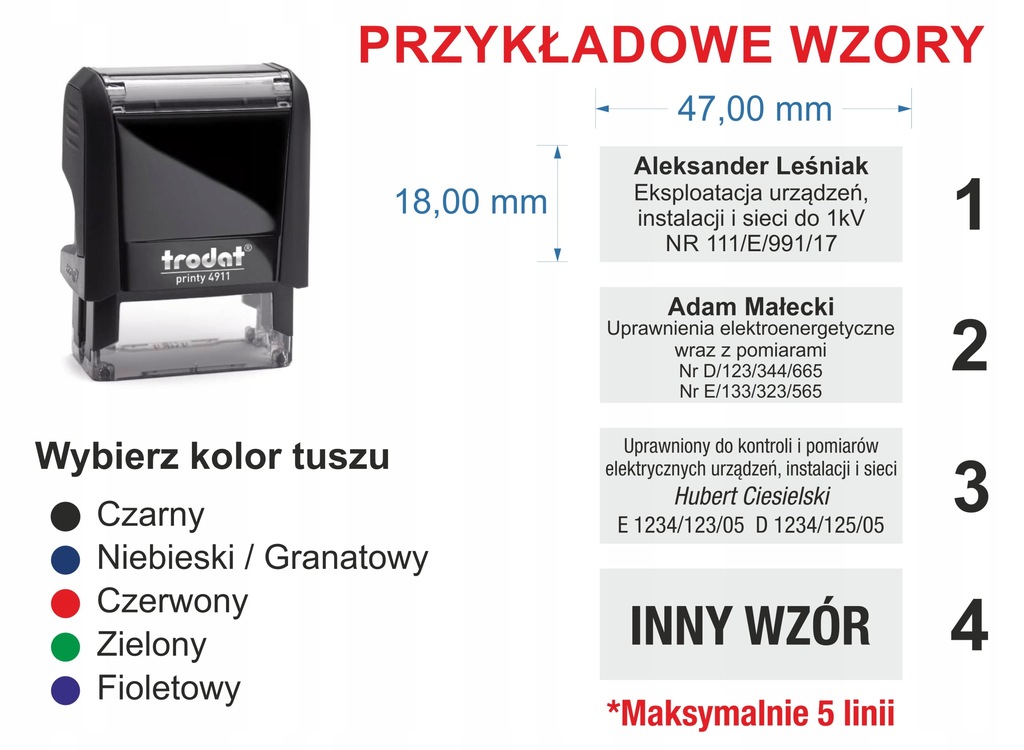 Pieczątka SEP uprawnienia elektryczne WZÓR 5 linii - 9289432211 ... Pieczątka SEP uprawnienia elektryczne WZÓR 5 linii - 9289432211 ...