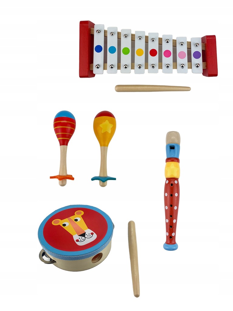 Instrumenty drewniane dla dzieci zestaw - 12615227590 - oficjalne ...