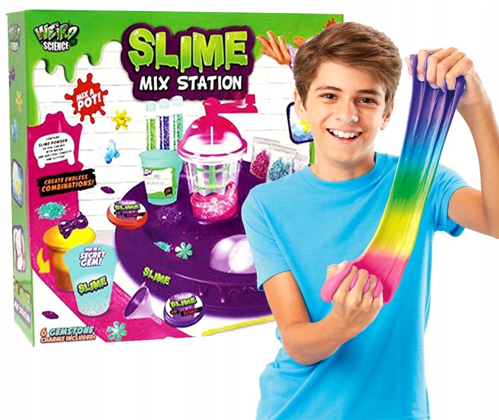 SLIME FABRYKA GLUTÓW 20w1 Duży Zestaw STACJA Shake - 7714612021 ...