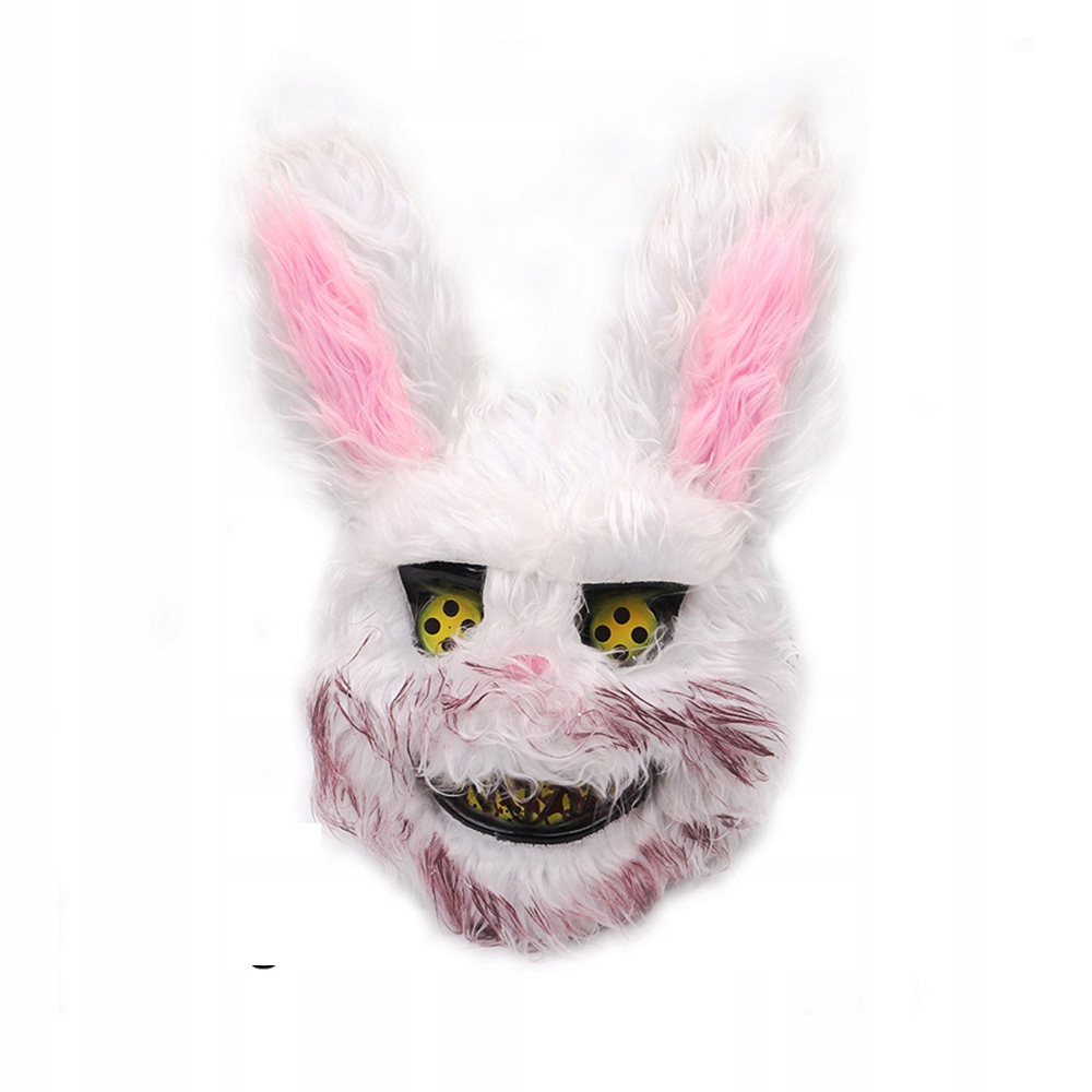 STRASZNA MASKA KRÓLIKA KOSTIUM NA HALLOWEEN DOROSŁYCH MASKA GŁOWĘ ...