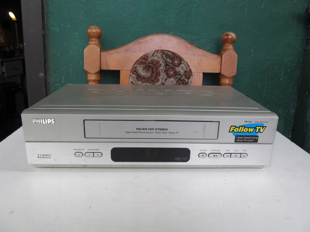 Magnetowid VHS Philips VR 550 video odtwarzacz do naprawy-NICAM HiFi Stereo - 14311011110 ...