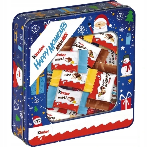 KINDER HAPPY MOMENTS MINI PUSZKA METALOWA 31 SZTUK 191g NIEBIESKA - 14540080897 - oficjalne ...
