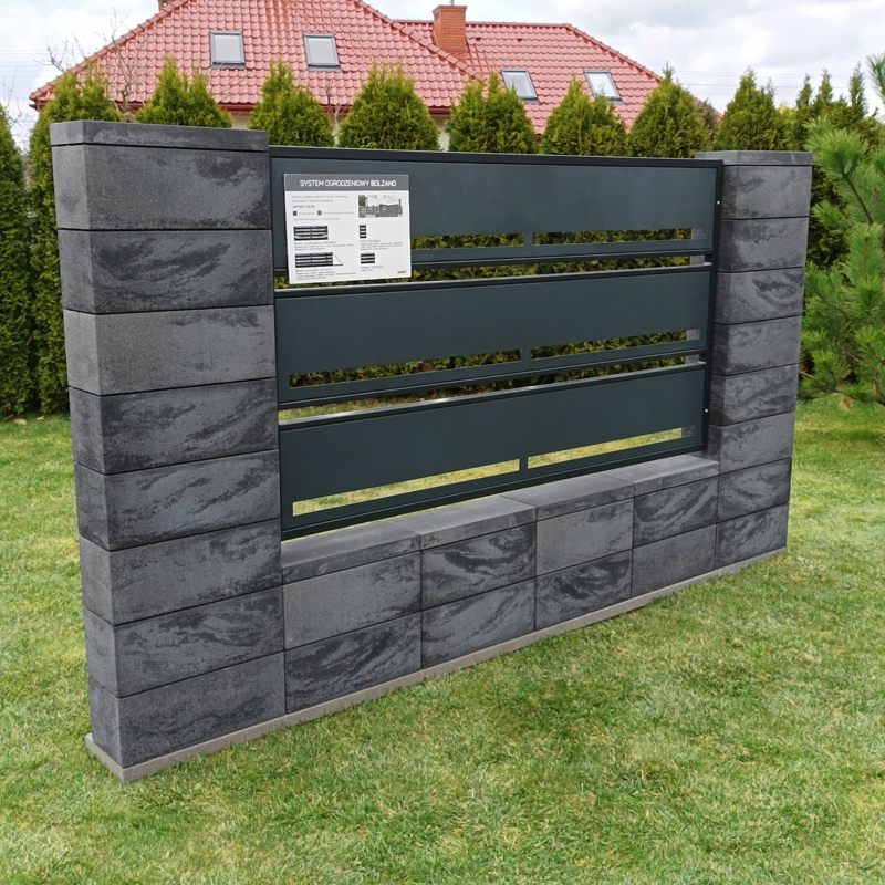 Pustaki ogrodzeniowe 50x20x20 PRO+ melanż Pustak Ogrodzenie Mur Słupek ...
