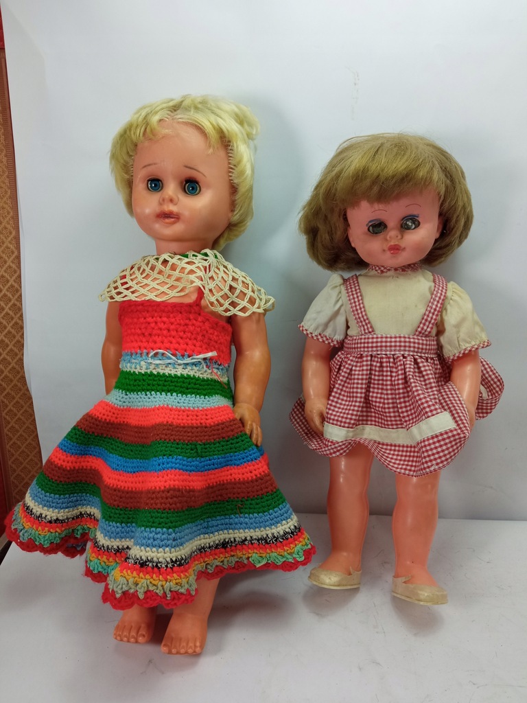 Dwie stare lalki PRL - 11595253227 - oficjalne archiwum Allegro