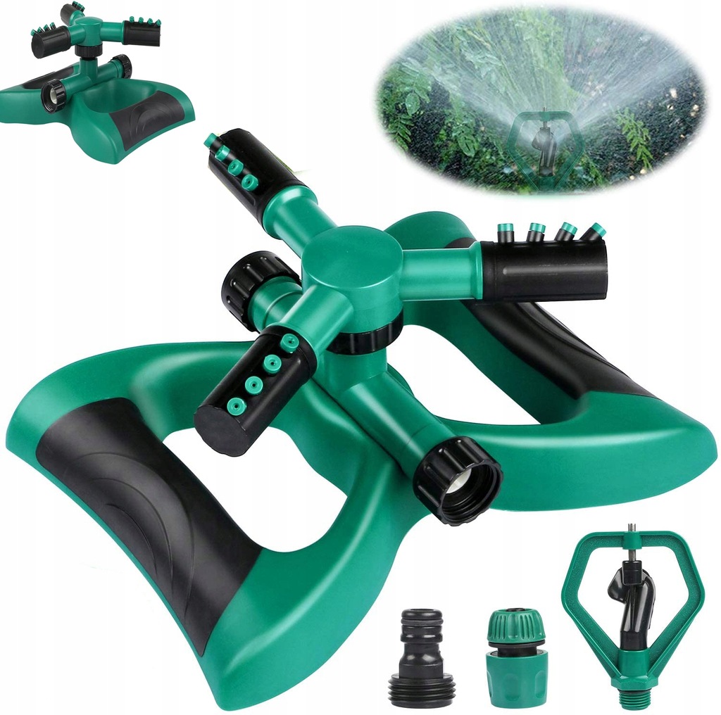 ZRASZACZ TRAWY OBROTOWY 360° SPRYSKIWACZ OGRODOWY - 12195310737 - oficjalne archiwum Allegro