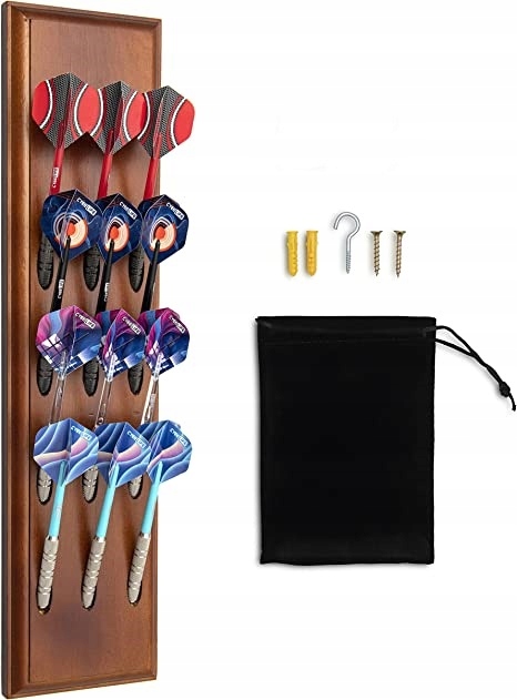 Drewniany Wieszak Stojak na rzutki do Darta na 12 - 13154561205 ...