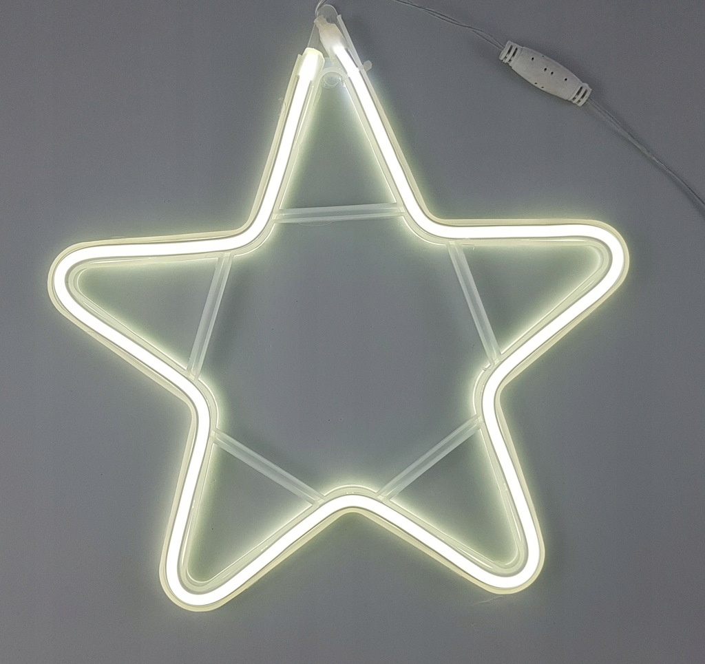 GWIAZDA GWIAZDKA NEON FLEX LED OZDOBA DO OKNA - 12942145948 - oficjalne ...