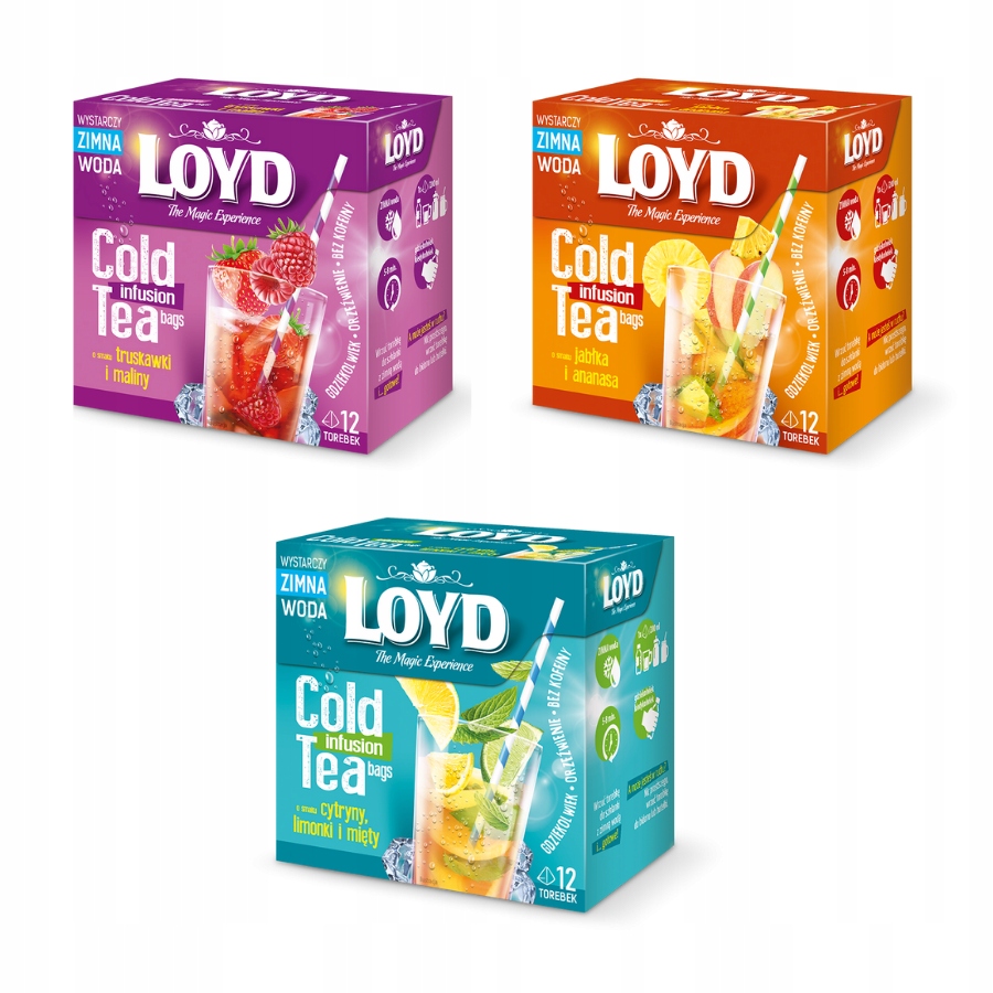 LOYD COLD TEA Zestaw herbat do picia na zimno 36tb - 12167219672 ...