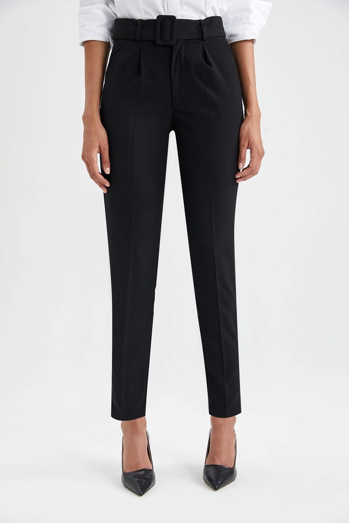 CZARNE ELEGANCKIE SPDONIE CYGARETKI PASEK 7/8 DEFACTO 40 - 14867514417 - oficjalne archiwum Allegro