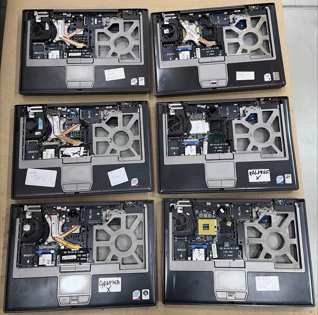 Laptop Dell D630 D620 Zestaw 6 laptopów na części - 12615495829 - oficjalne archiwum Allegro