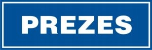 Tabliczka napis PREZES 10x30cm PCV - 10162275237 - oficjalne archiwum ...