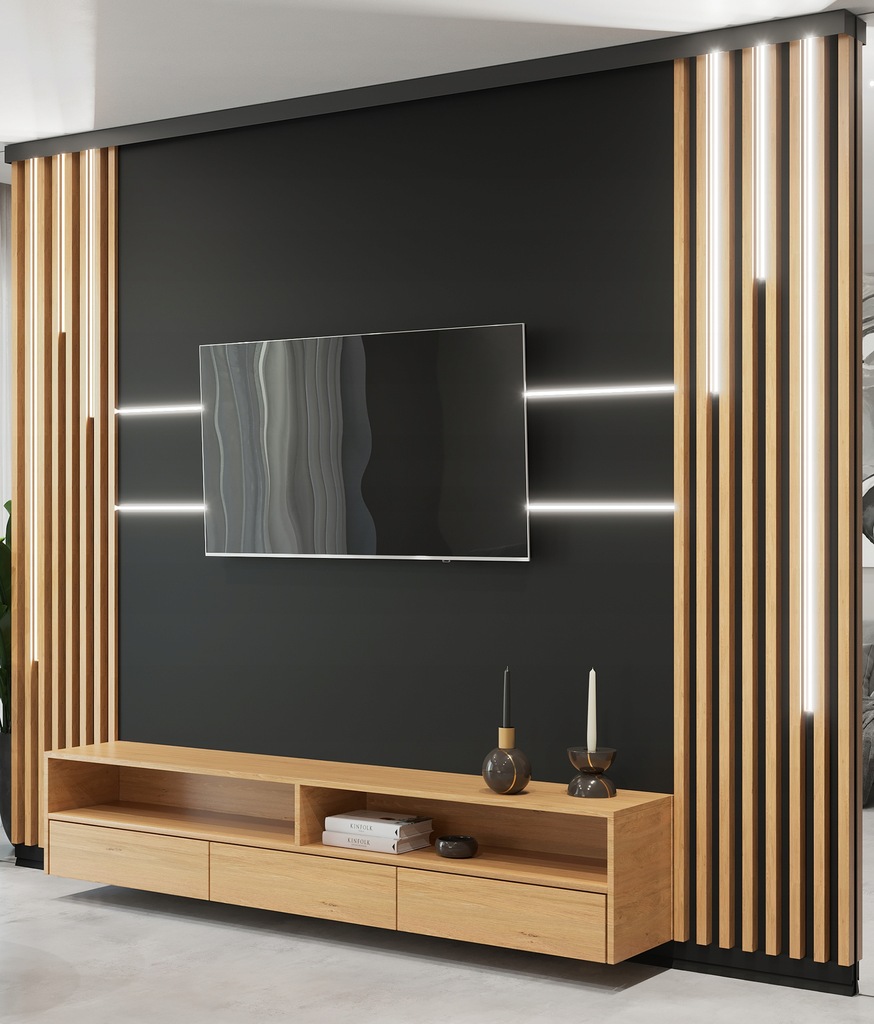 3D LAMELE PREMIUM PANELE ŚCIENNE Jesion 36szt+KLEJ - 9944810413 ...