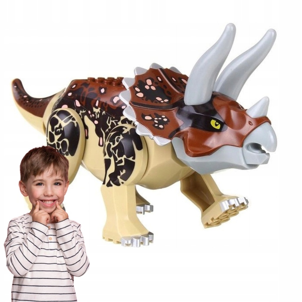 LEGO DINOZAUR TRICERATOPS JURASSIC WORLD T-REX FIGURA FIGURKA MODEL ...