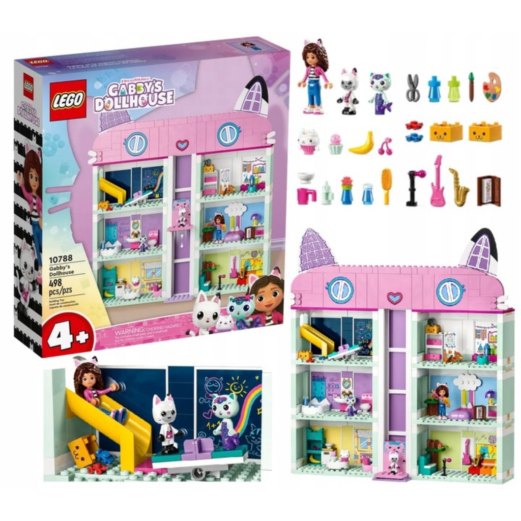 LEGO GABBY DOLLHOUSE 10788 KOCI DOMEK GABI MAGICZNY DOM DLA DZIECI ...