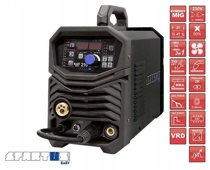 Spawarka Spartus Easy Mig 210 synergia migomat TIG - 11282000272 - oficjalne archiwum Allegro