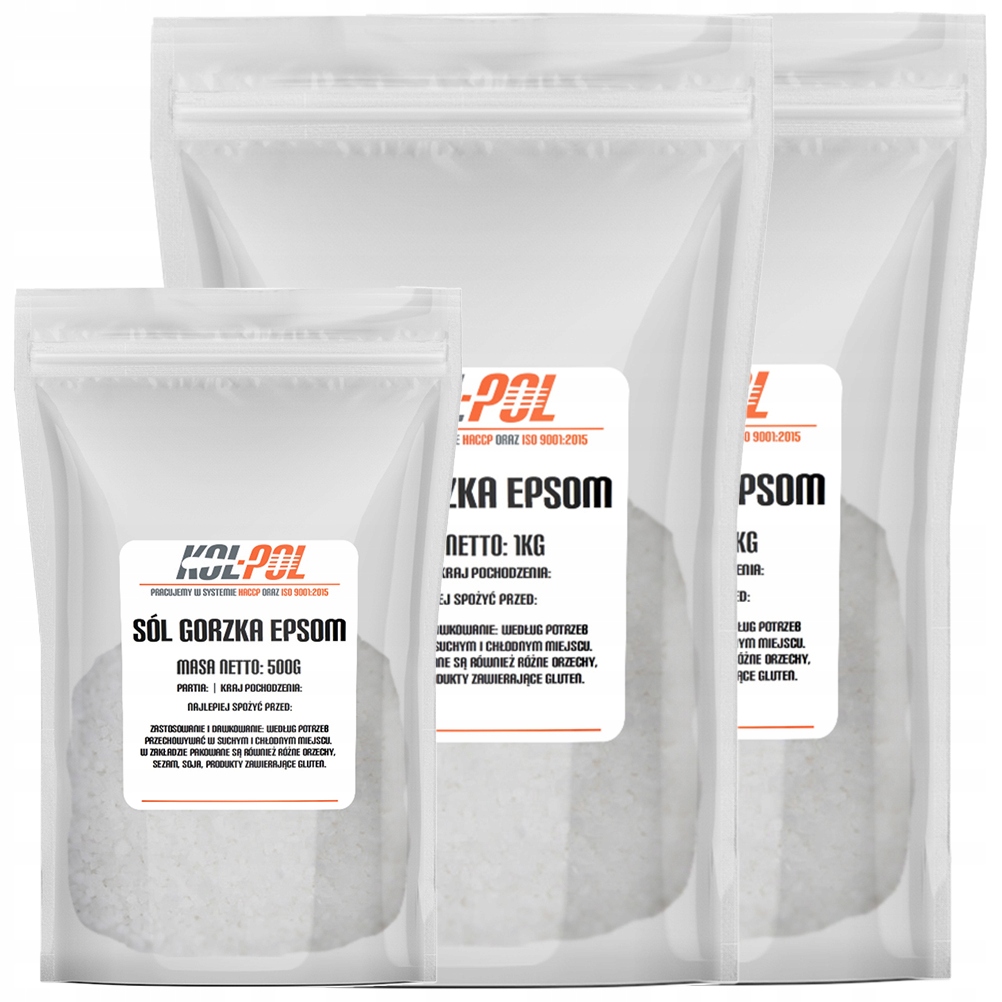 SÓL EPSOM 2,5kg Gorzka rzymska siarczan magnezu - 12683498283 ...